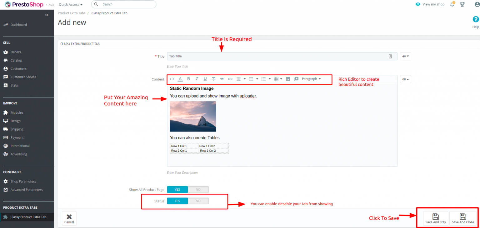 Add a New Extra Tab – ClassyDevs