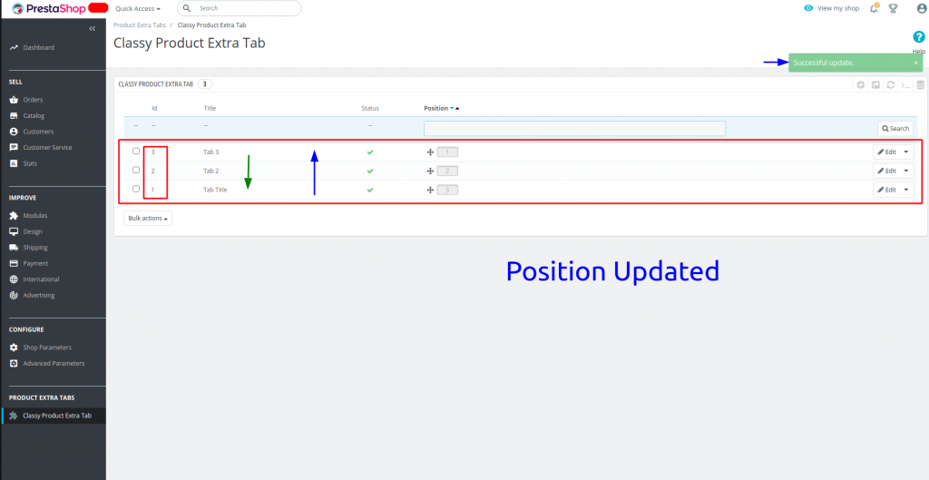 Updating position of your tabs – ClassyDevs