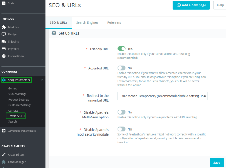 How to Enable SEO Friendly URL in PrestaShop 1.7 – ClassyDevs