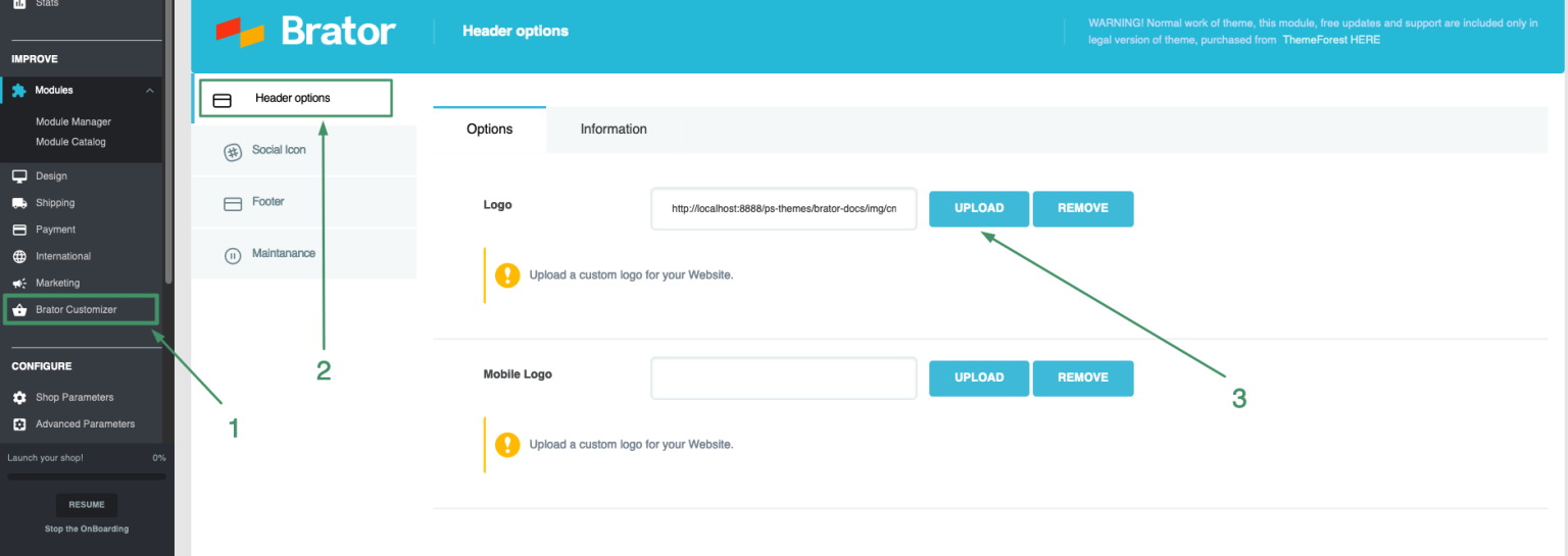 Change Brator Theme Logo – ClassyDevs
