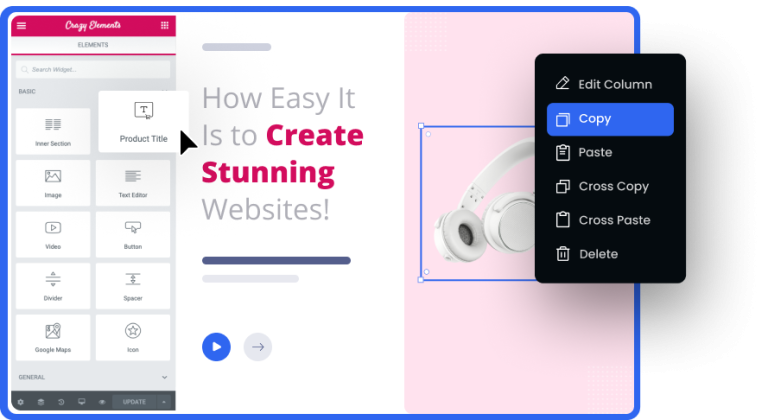 Elementor Prestashop page builder